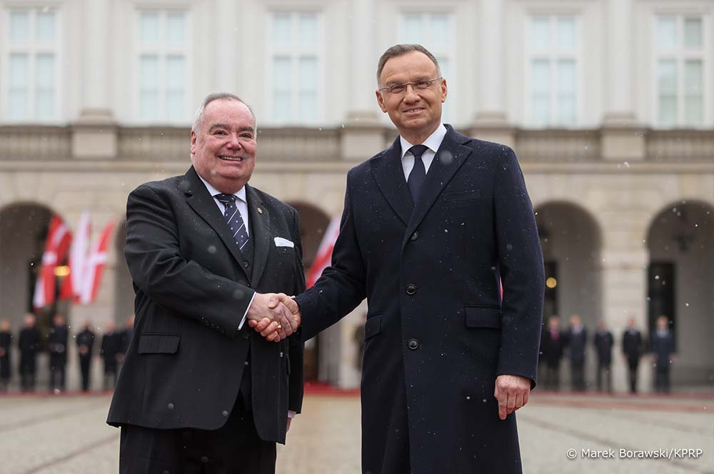 Offizieller Besuch des Großmeisters beim polnischen Präsidenten Andrzej ...